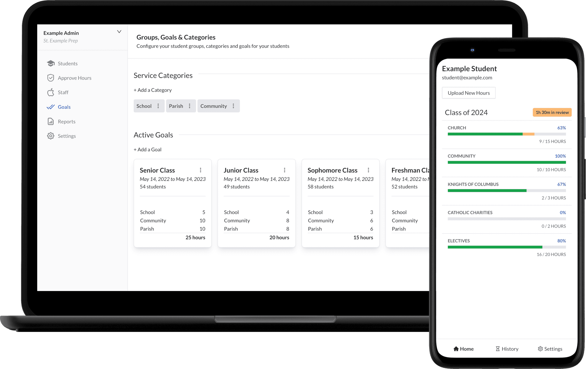 7works | School Service Program Platform | Volunteer Tracking